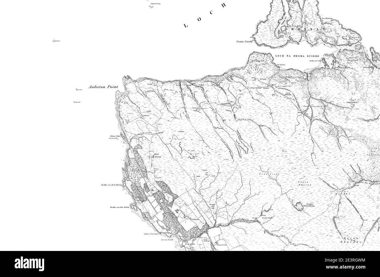 Map of Argyllshire Sheet 039, Ordnance Survey, 1868-1883 Stock Photo ...