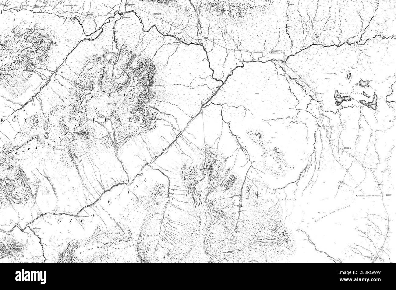 Map of Argyllshire Sheet 046, Ordnance Survey, 1868-1883 Stock Photo ...