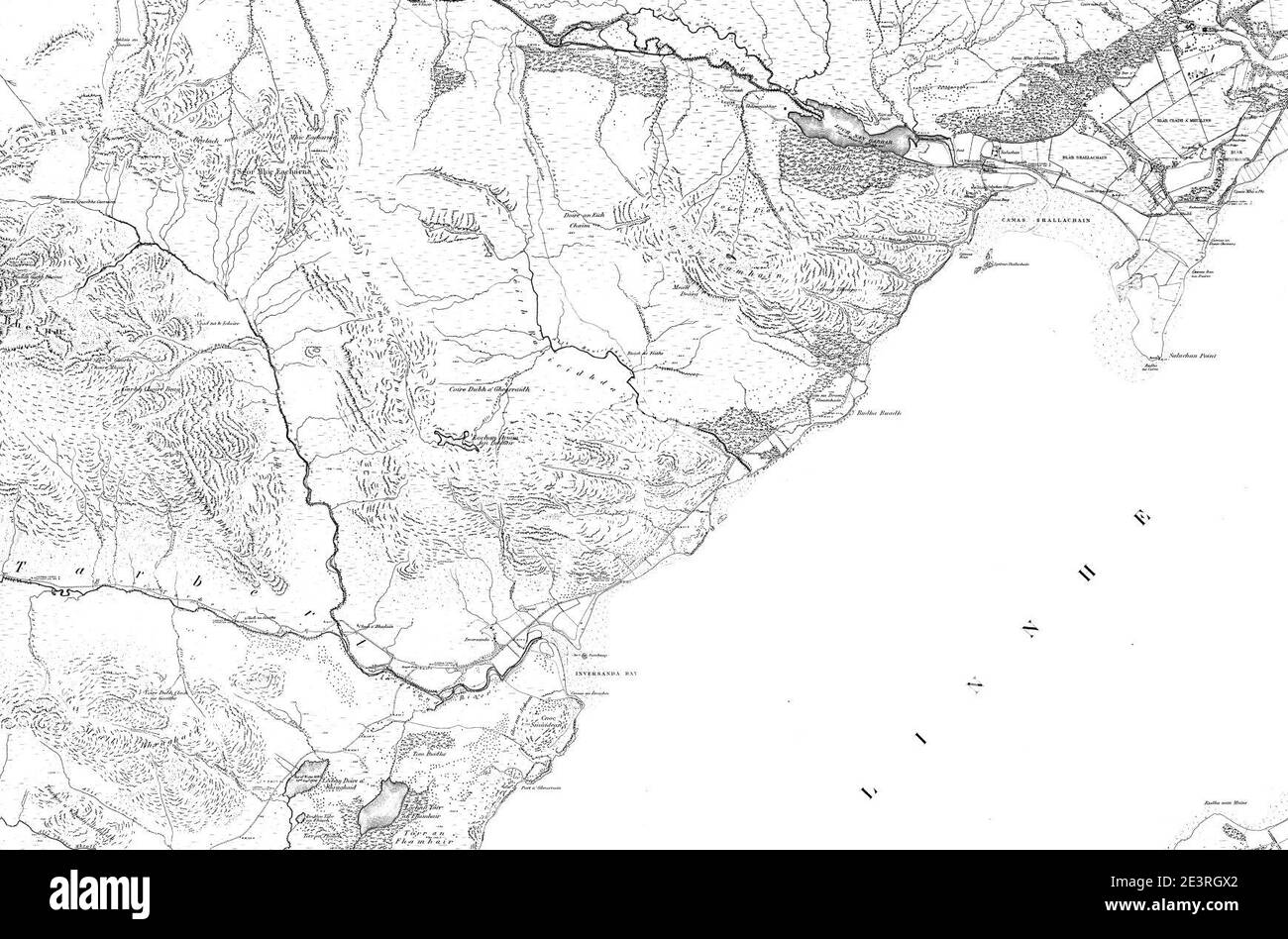 Map of Argyllshire Sheet 029, Ordnance Survey, 1868-1883 Stock Photo ...