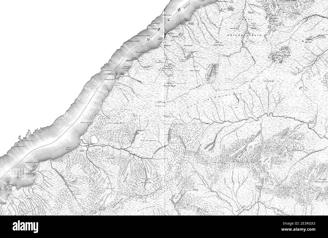 Map of Argyllshire Sheet 009, Ordnance Survey, 1868-1883 Stock Photo ...