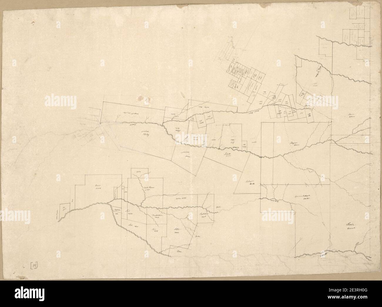 Map of area of Spanish West Florida bounded by the Comite River on the ...