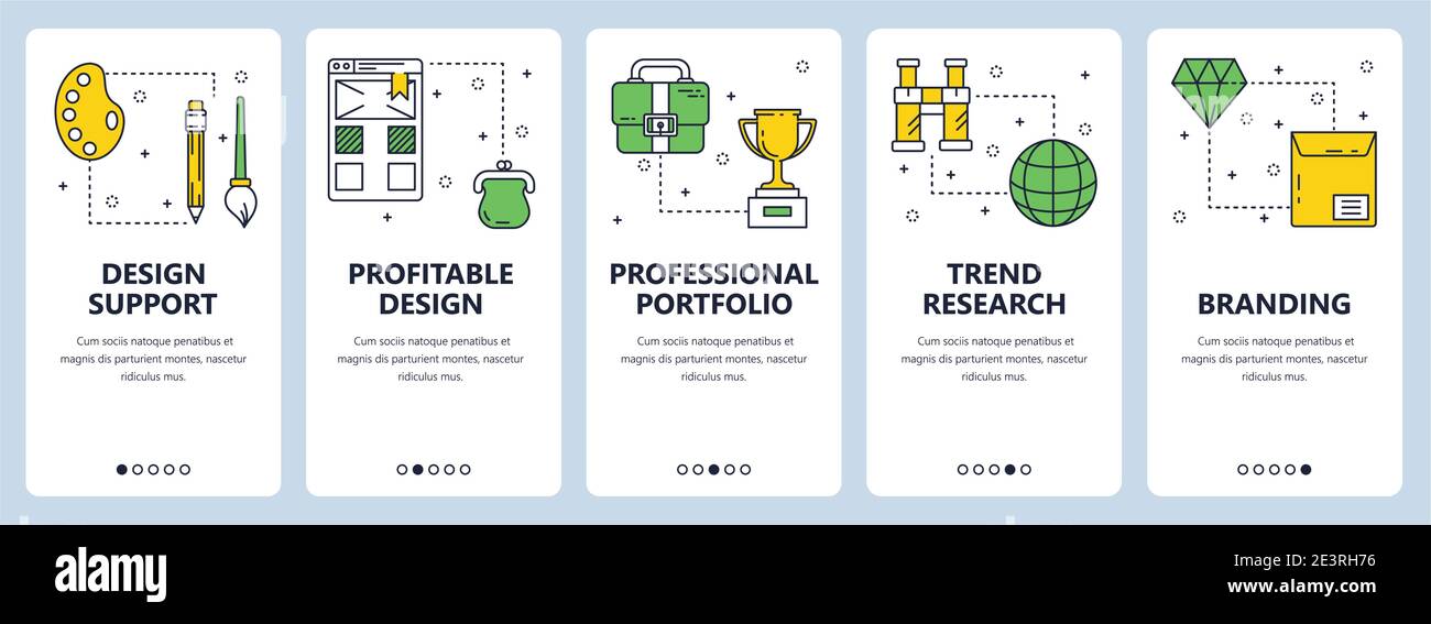 Vector modern thin line design support web banner set Stock Vector ...