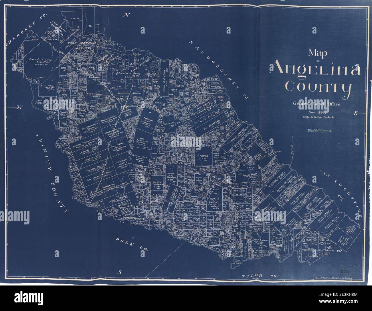 Map of Angelina County Stock Photo - Alamy