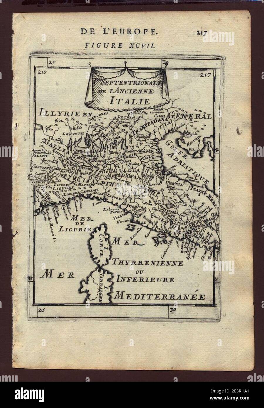 Map of ancient northern Italy, 1683 Stock Photo - Alamy