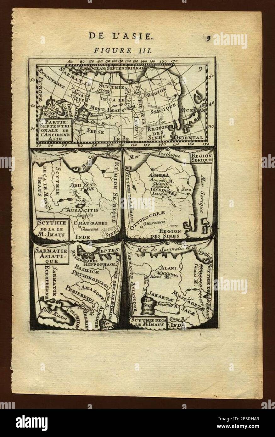 Map of ancient northern Asia, 1683 Stock Photo - Alamy