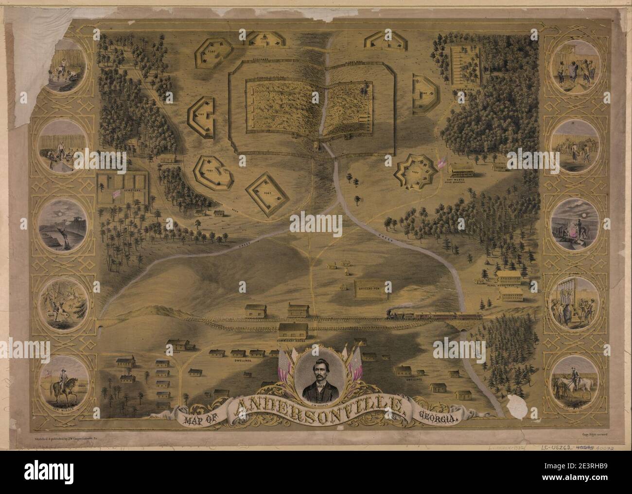 Map of Andersonville, Georgia Stock Photo - Alamy