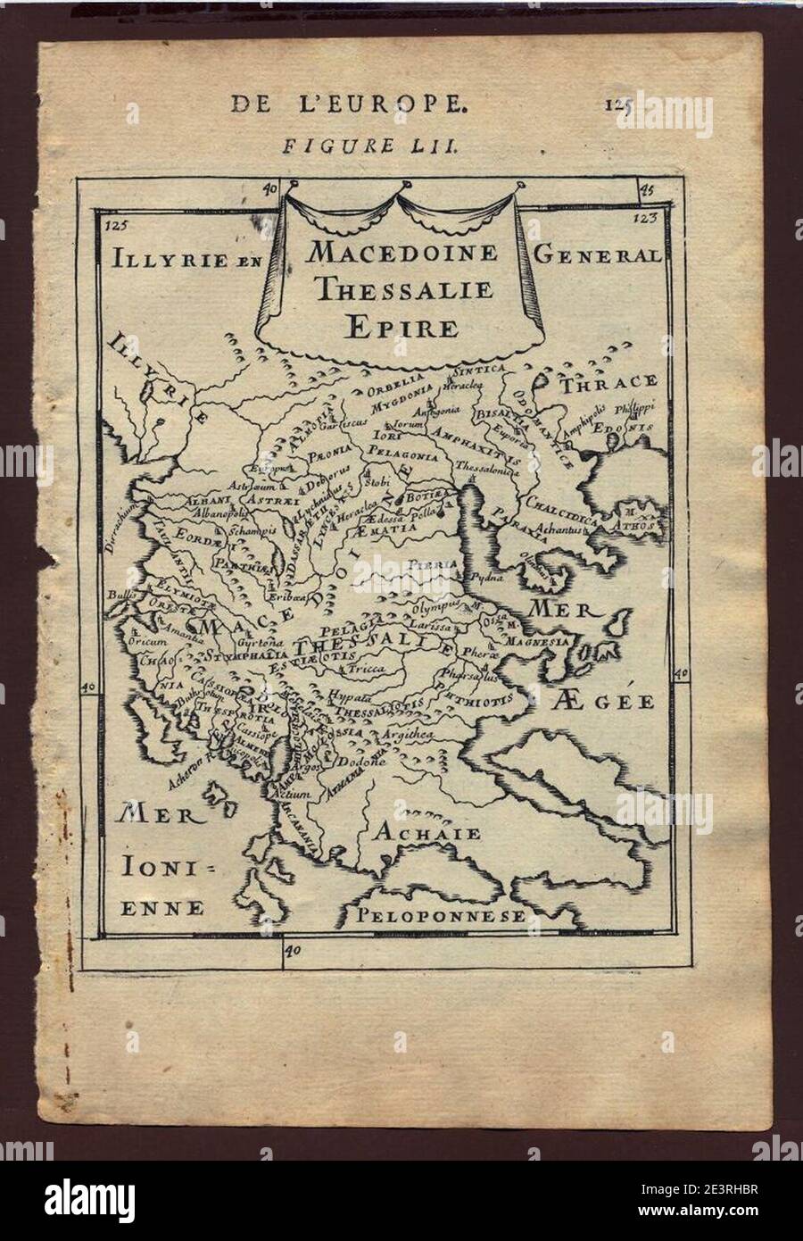 Map of ancient Macedonia, 1683 Stock Photo - Alamy