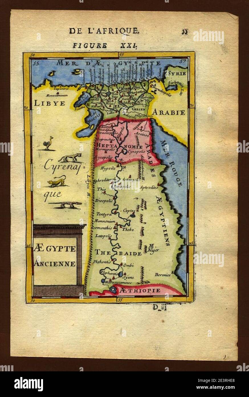 Map of ancient Egypt, 1683 Stock Photo - Alamy