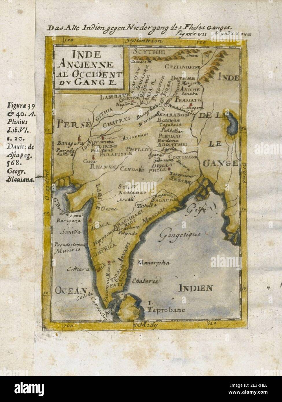 Map of ancient India, 1700 Stock Photo - Alamy