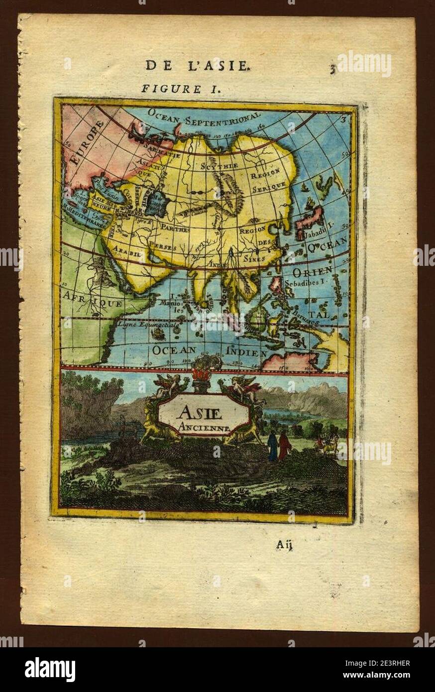 Map of ancient Asia, 1683 Stock Photo - Alamy