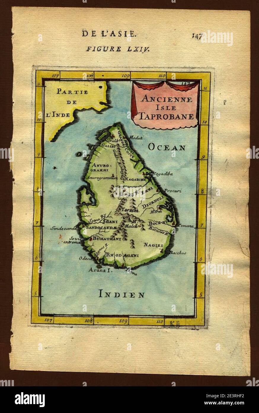 Map of ancient Ceylon, 1683 Stock Photo - Alamy