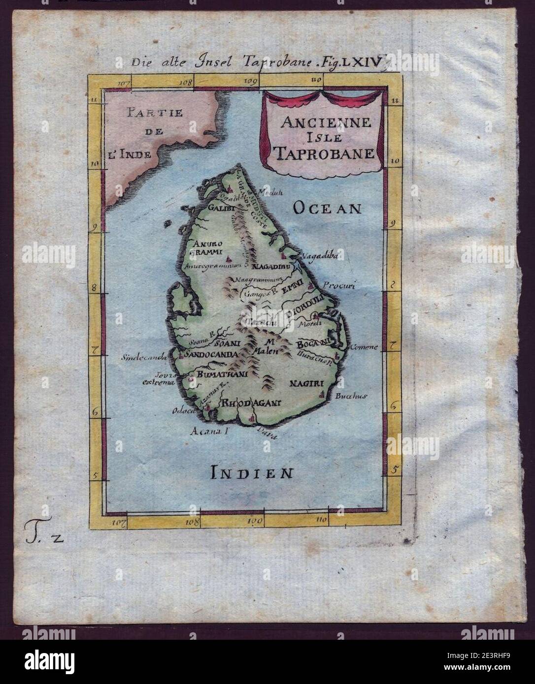 Map of ancient Ceylon, 1719 Stock Photo - Alamy