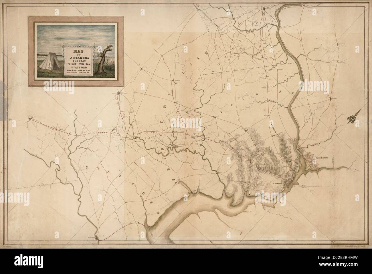 Map of Alexandria, Fairfax, Prince William, Stafford, and portions of ...