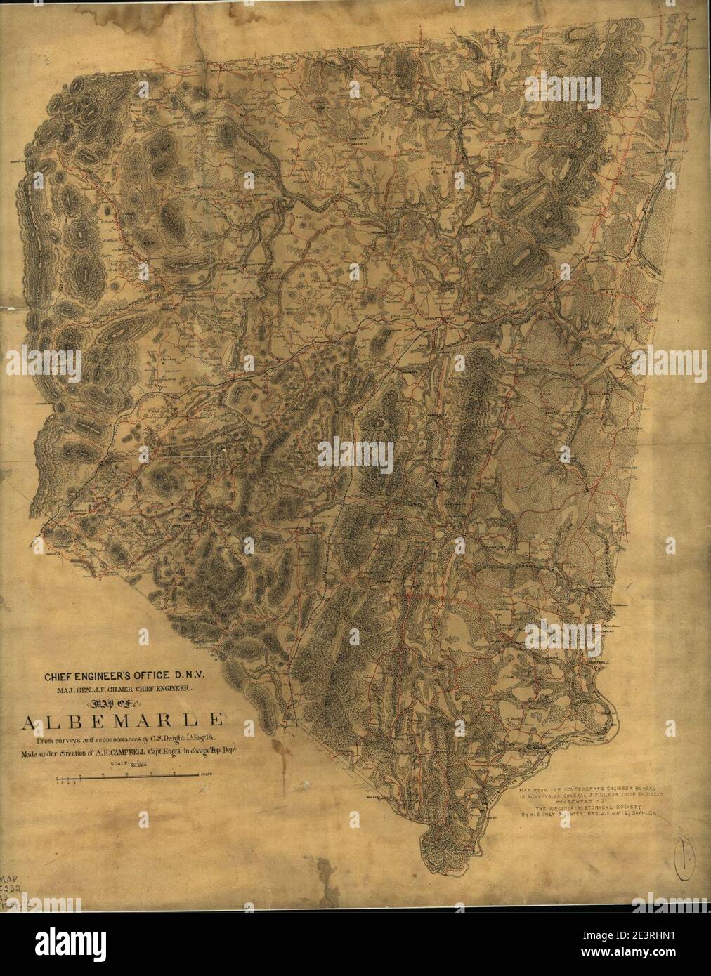 Map of albemarle hi-res stock photography and images - Alamy