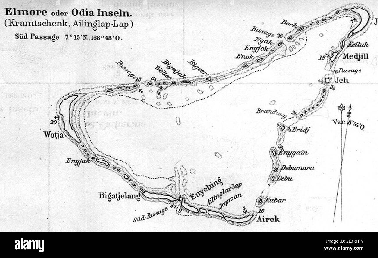 Map of Ailinglaplap Stock Photo - Alamy