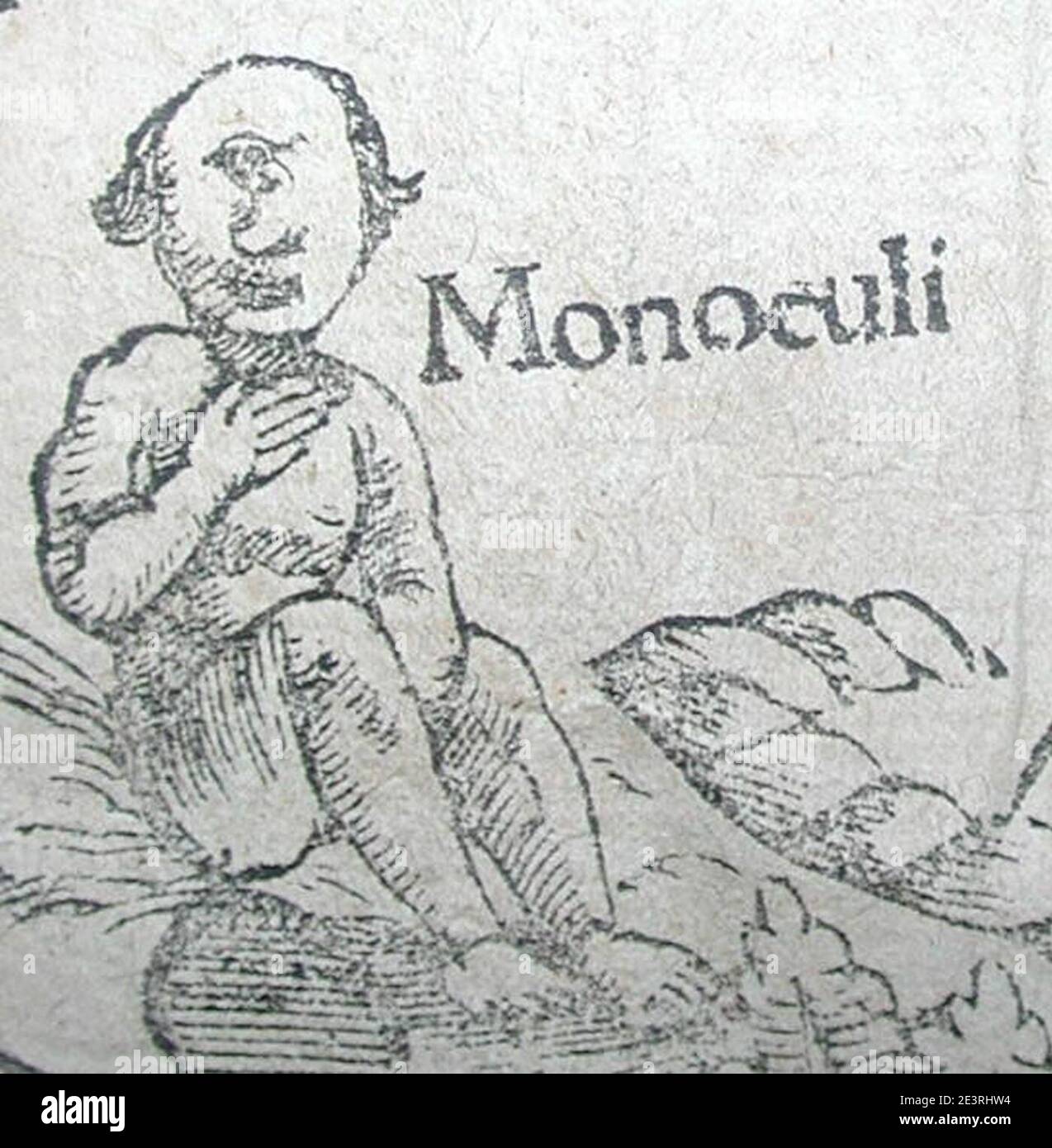 Map of Africa(1578) detail a monoculi Stock Photo - Alamy