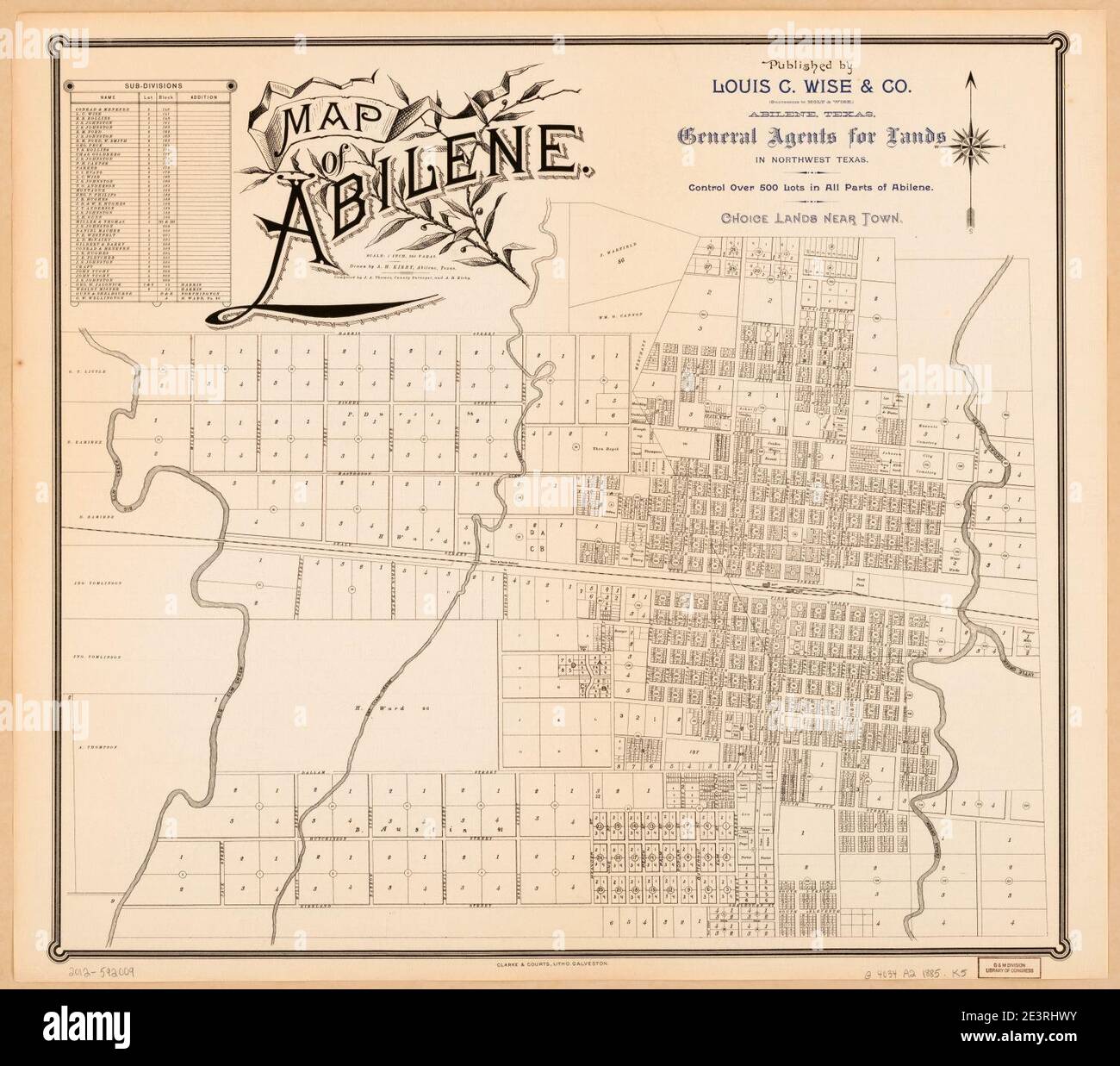 Map of Abilene Stock Photo - Alamy