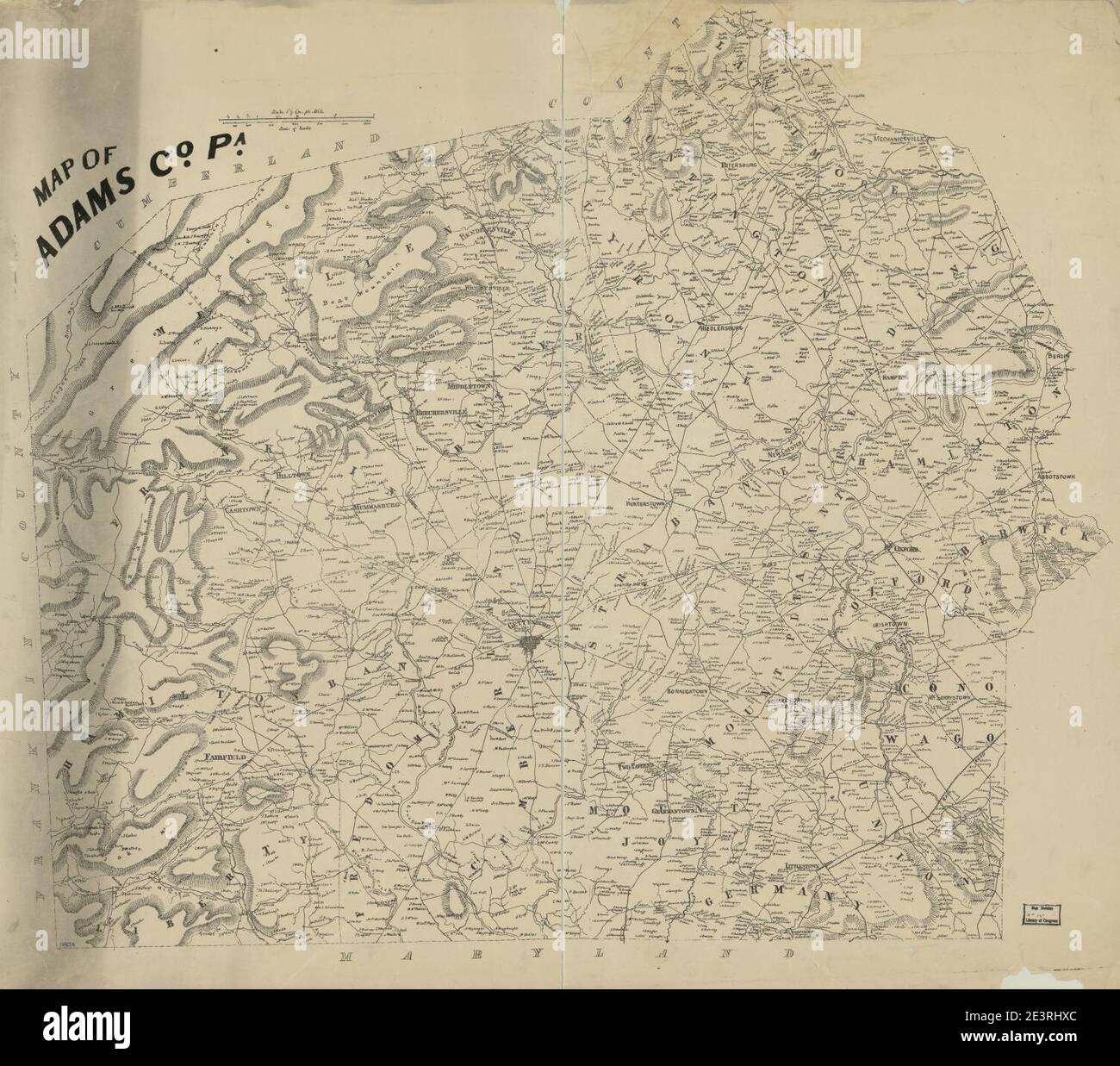 Map of adams hi-res stock photography and images - Alamy