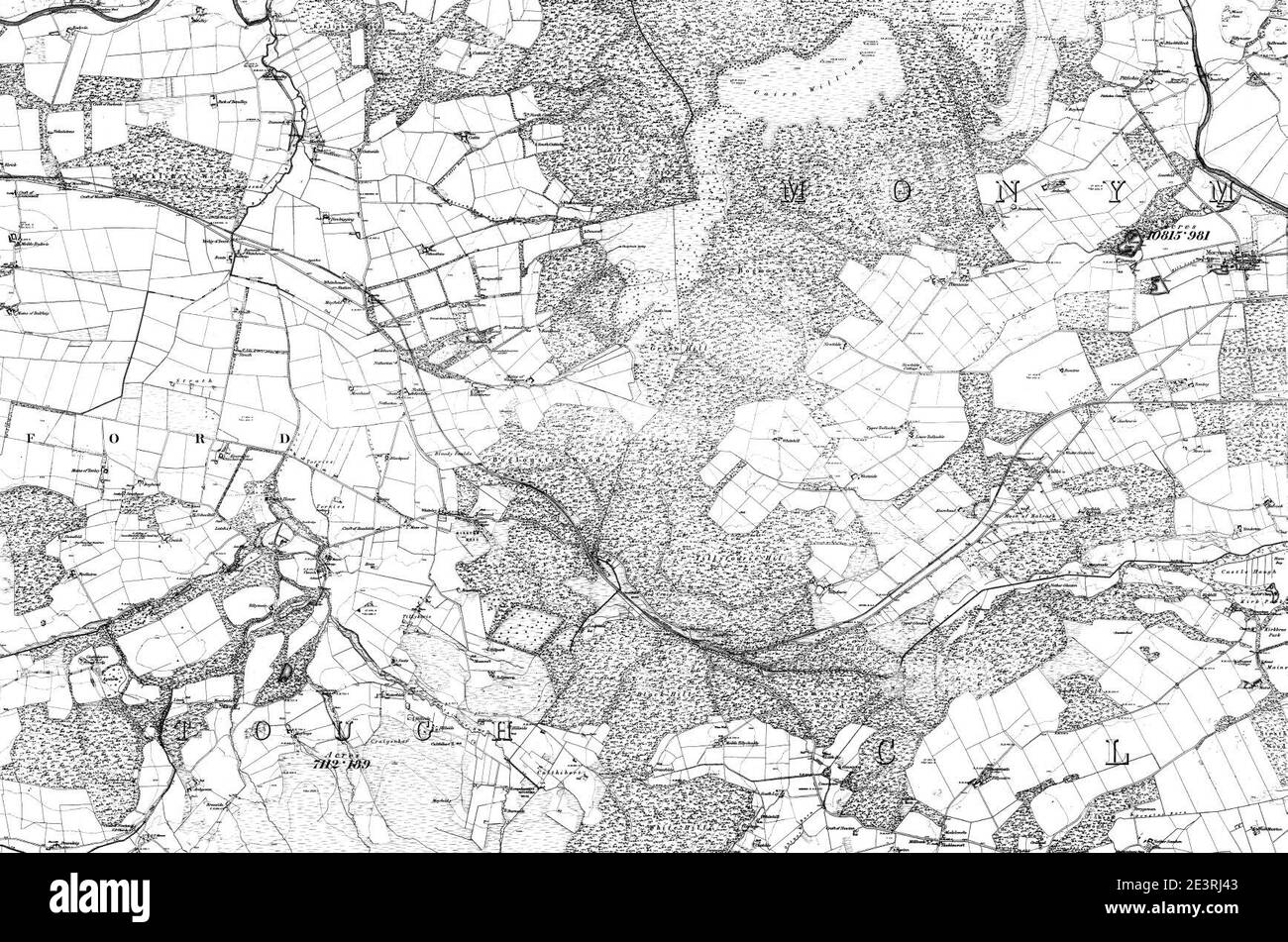 Map of Aberdeenshire OS Map name 063-00, Ordnance Survey, 1868-1874 ...