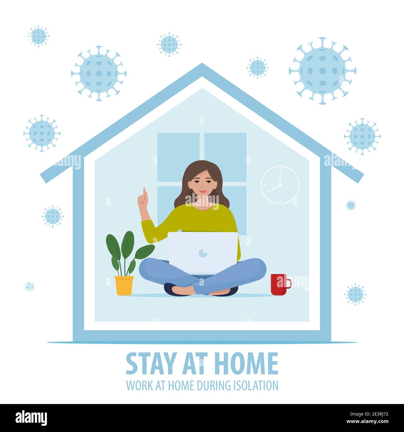 Stay at home during the coronavirus epidemic. Work at home during ...