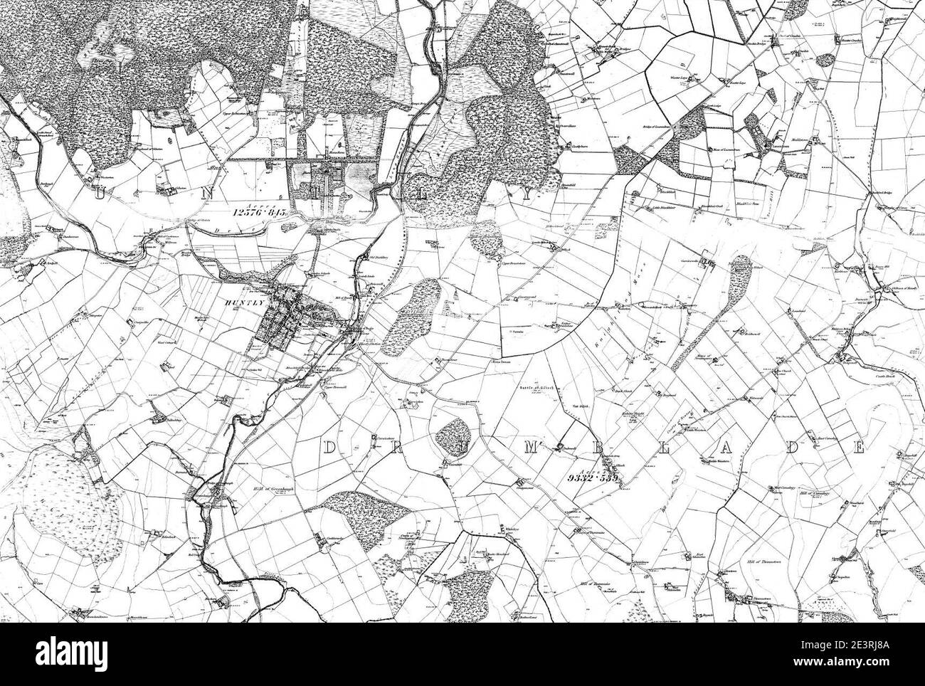 Map of Aberdeenshire OS Map name 026-00, Ordnance Survey, 1868-1874 ...