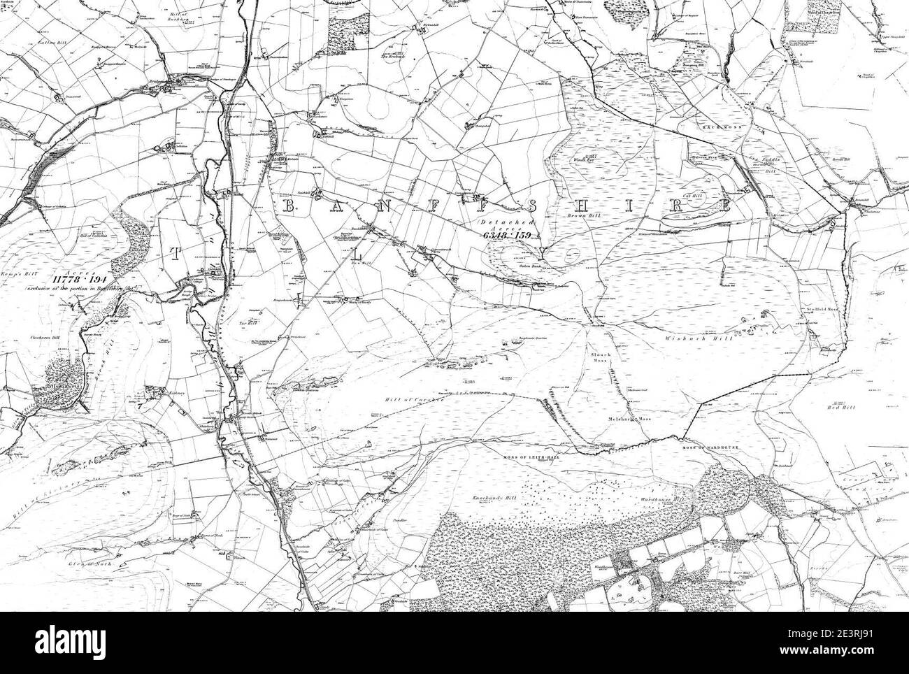 Map of Aberdeenshire OS Map name 034-00, Ordnance Survey, 1868-1874 ...