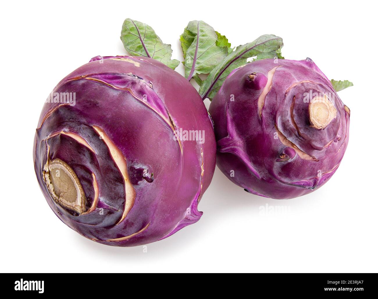 purple kohlrabi path isolated on white Stock Photo - Alamy