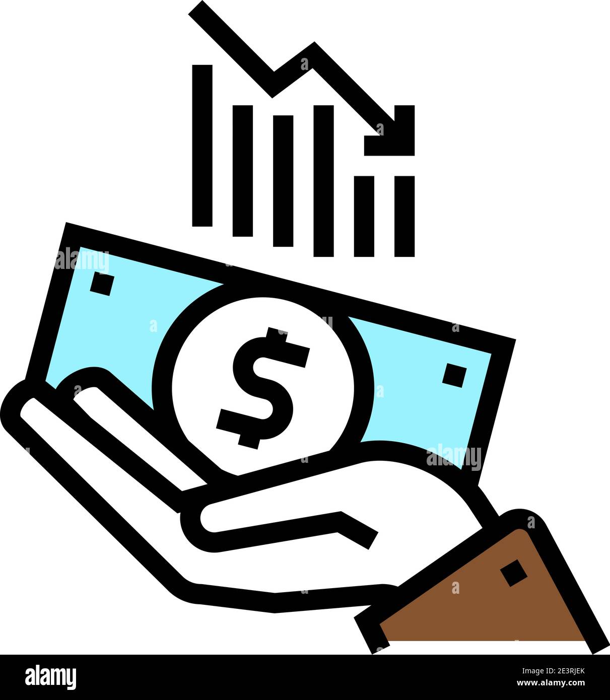 finance problem color icon vector illustration Stock Vector Image & Art ...