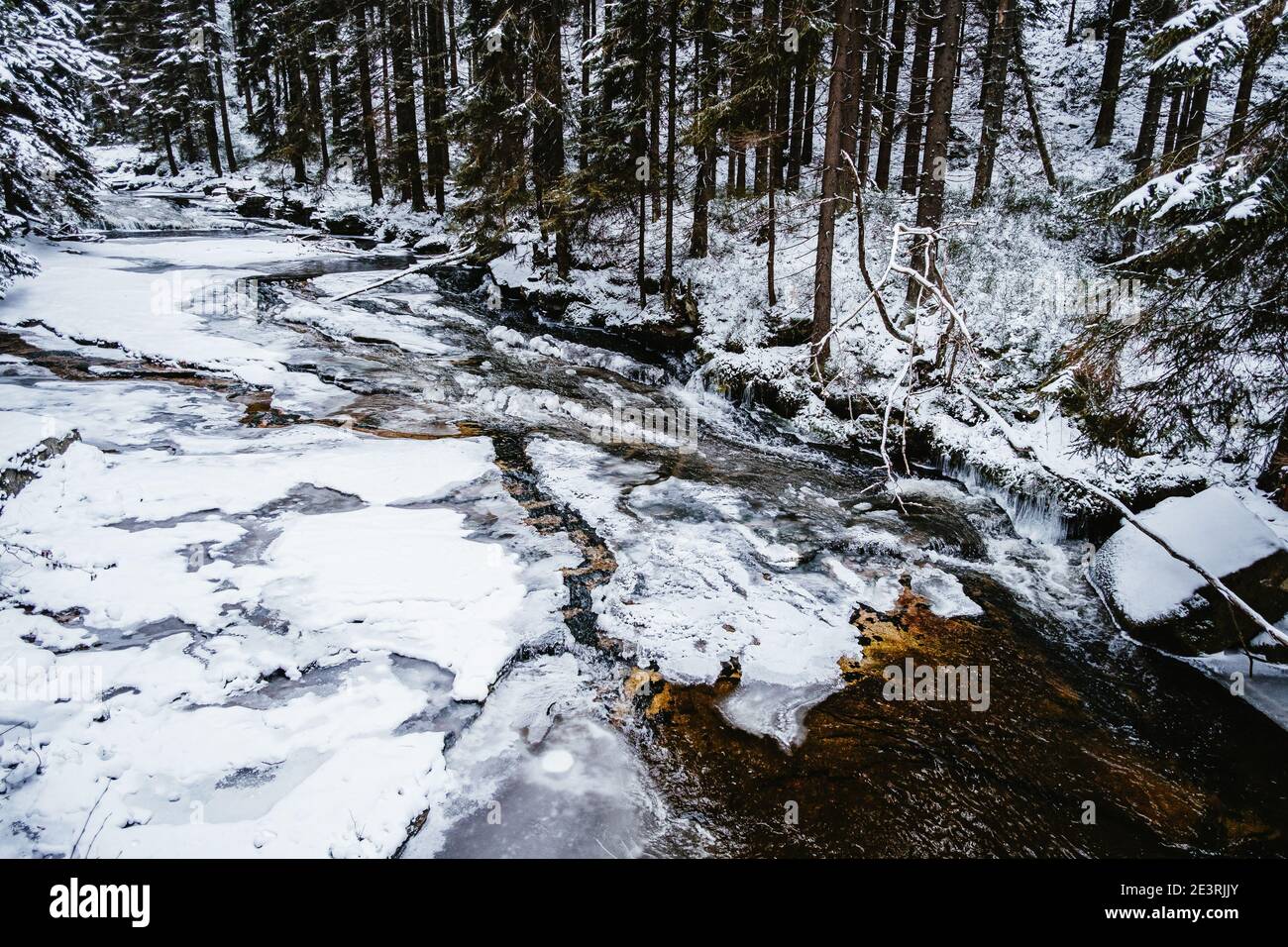 Mumlava is a mountain river flowing through the Giant Mountains and at ...