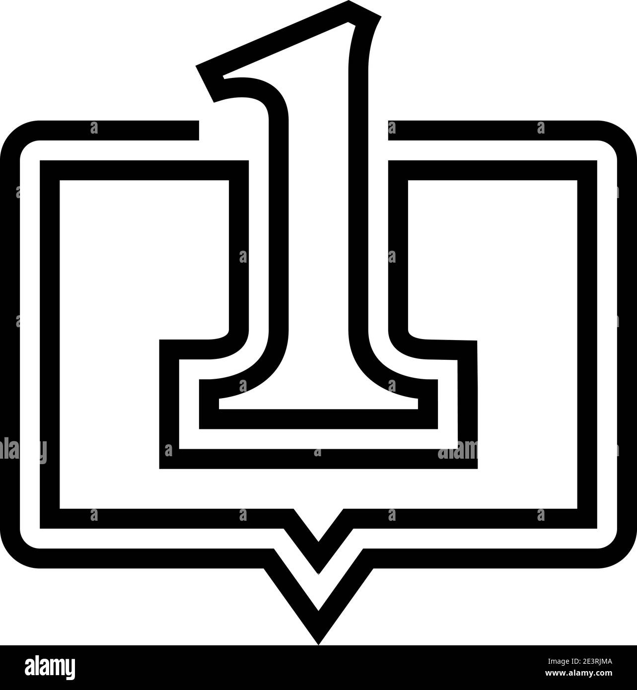 one number line icon vector illustration Stock Vector Image & Art - Alamy