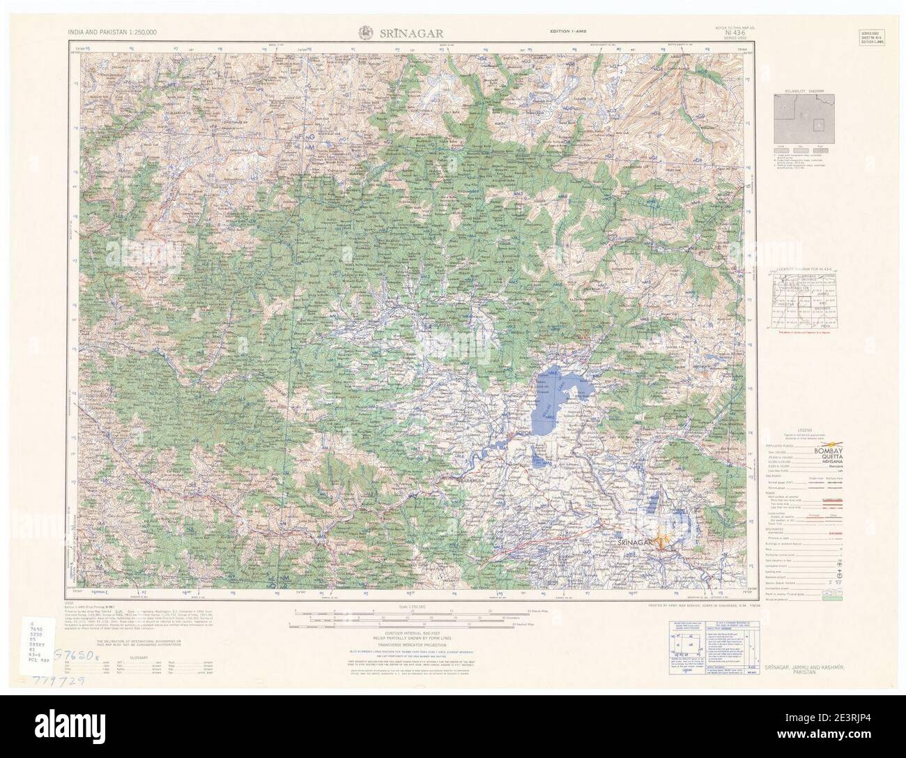 Srinagar map hi-res stock photography and images - Alamy