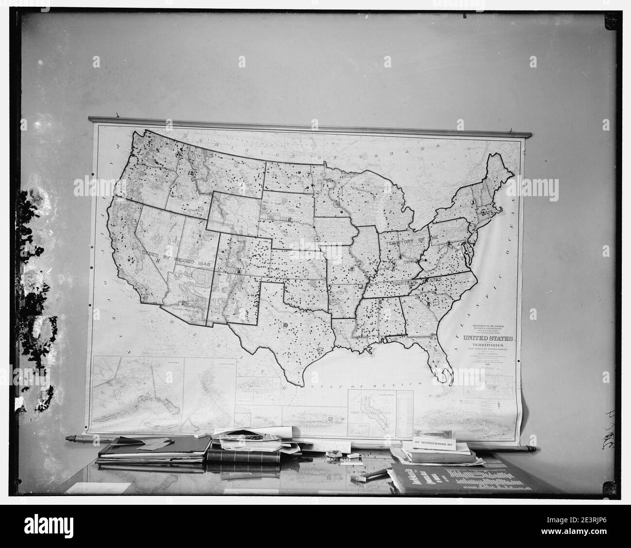 Map in Farm Loan Board Office Stock Photo - Alamy