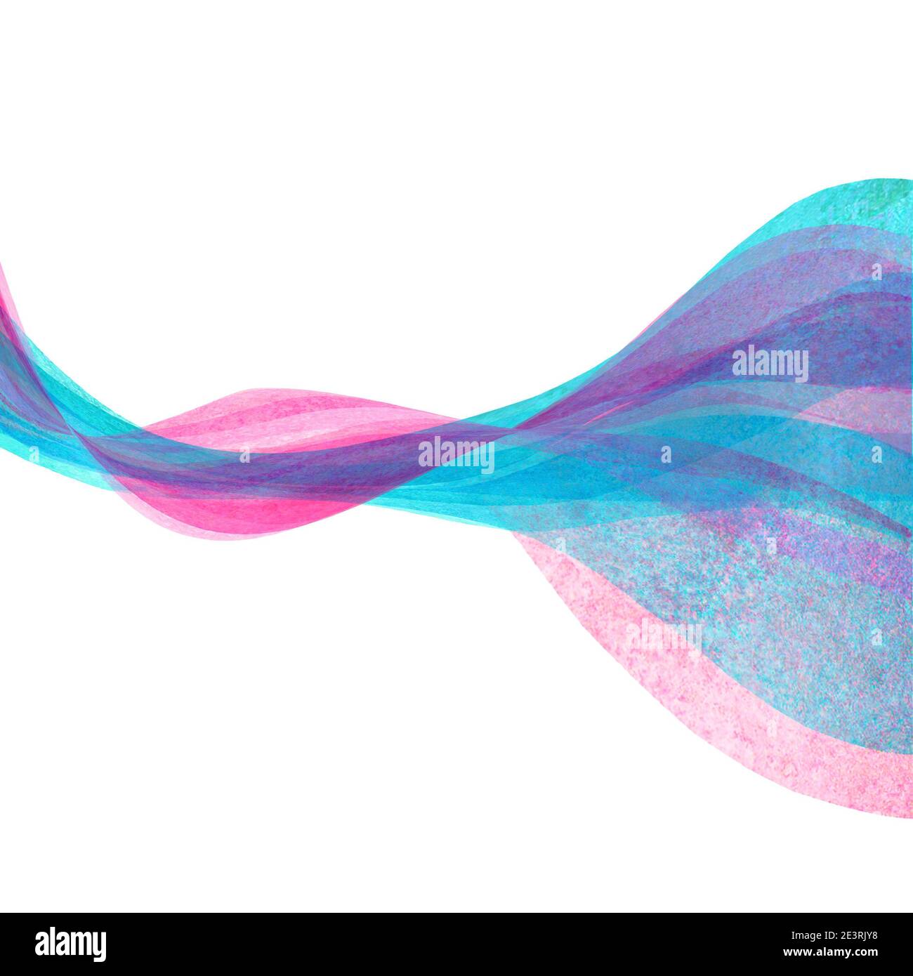 Watercolor transparent wave purple lavender teal blue color background ...
