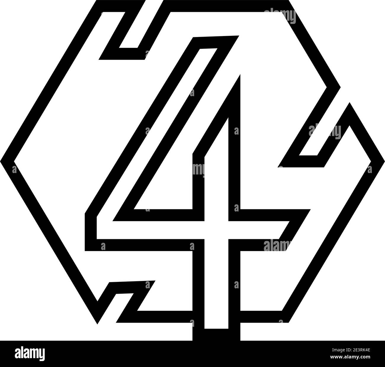 fourth number line icon vector illustration Stock Vector Image & Art ...