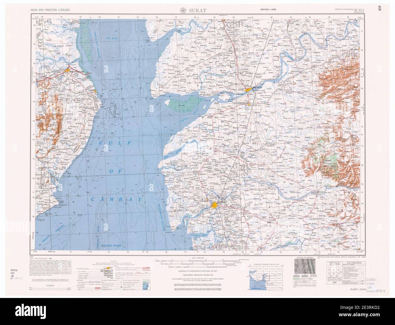 Surat map Cut Out Stock Images & Pictures - Alamy