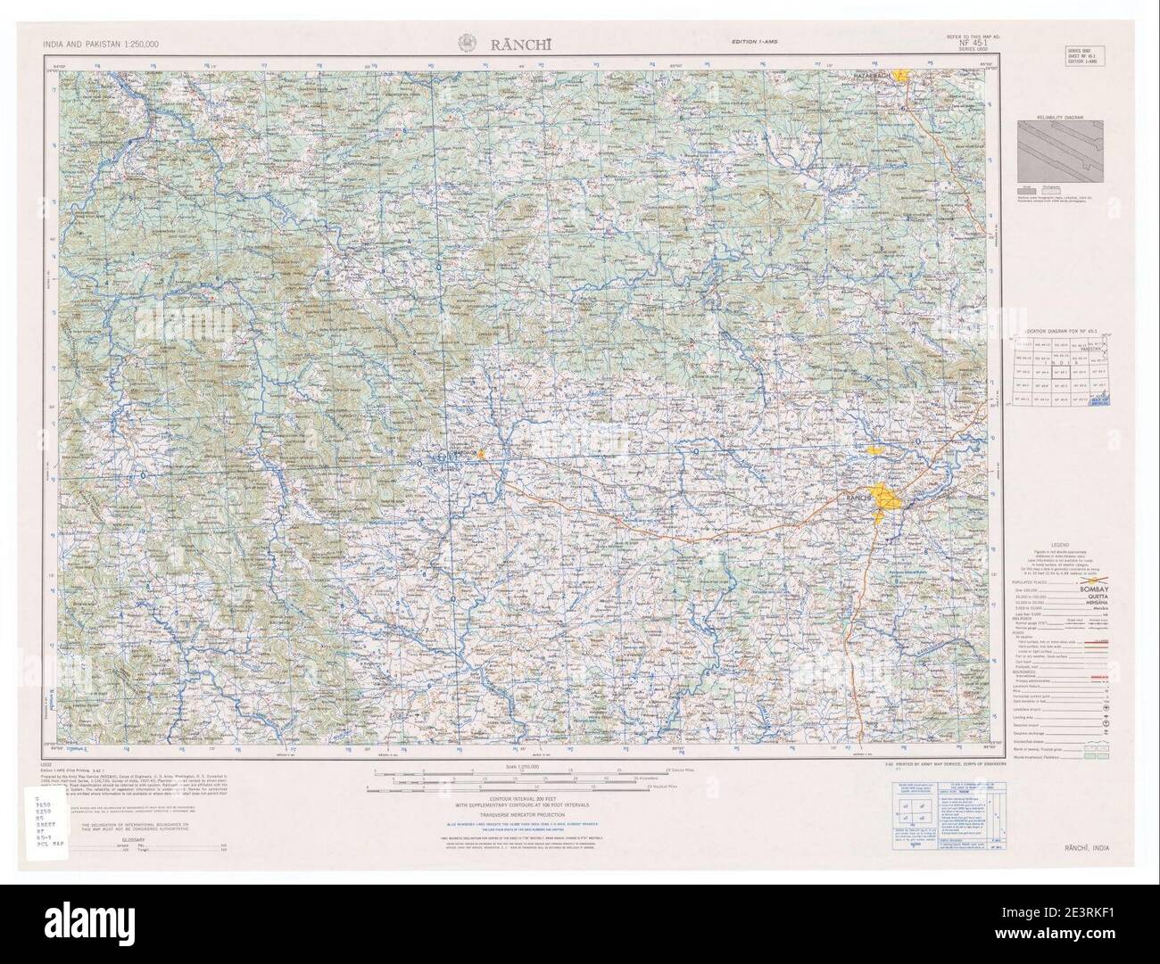 Ranchi map hi-res stock photography and images - Alamy