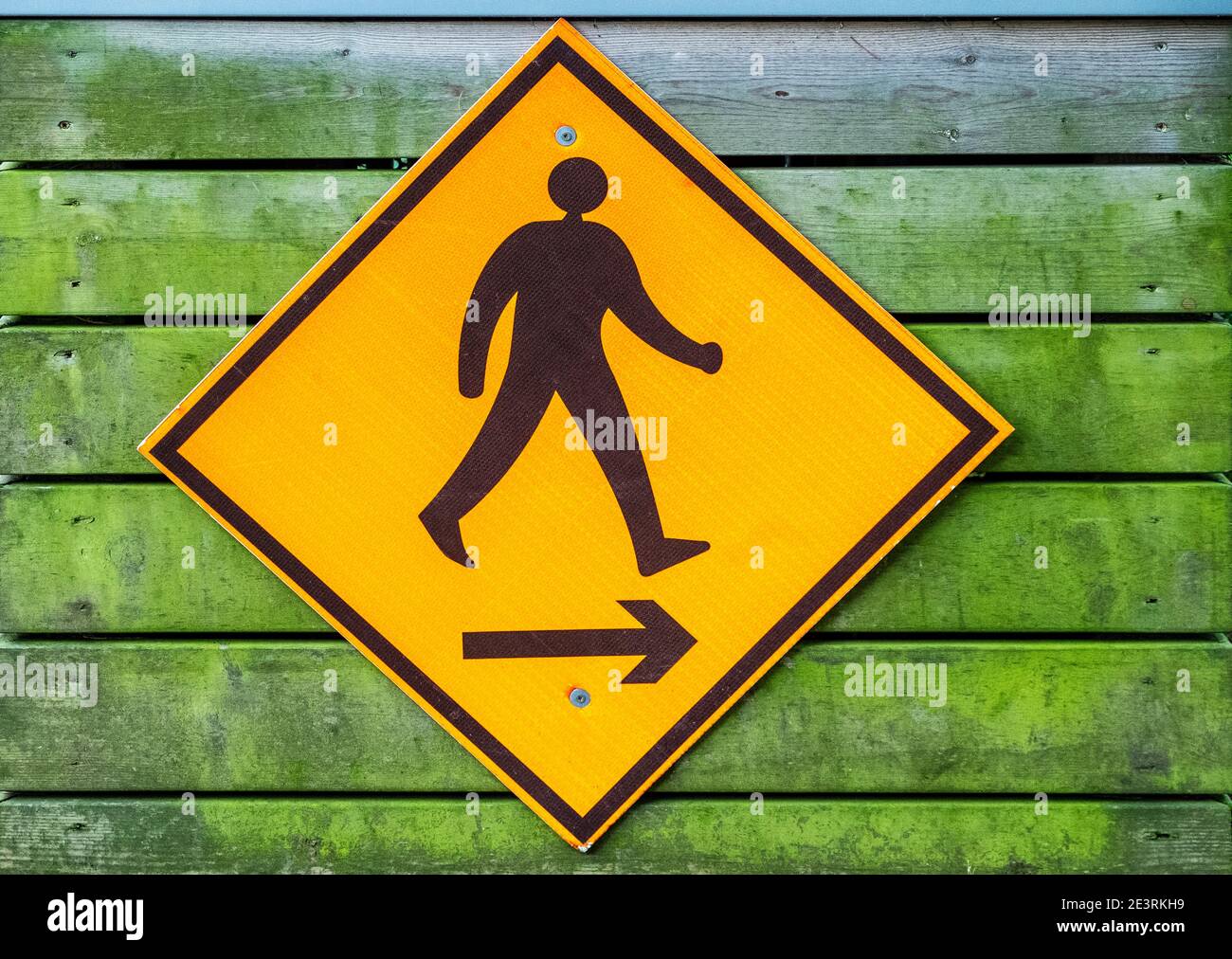 Pedestrian warning sign hi-res stock photography and images - Alamy