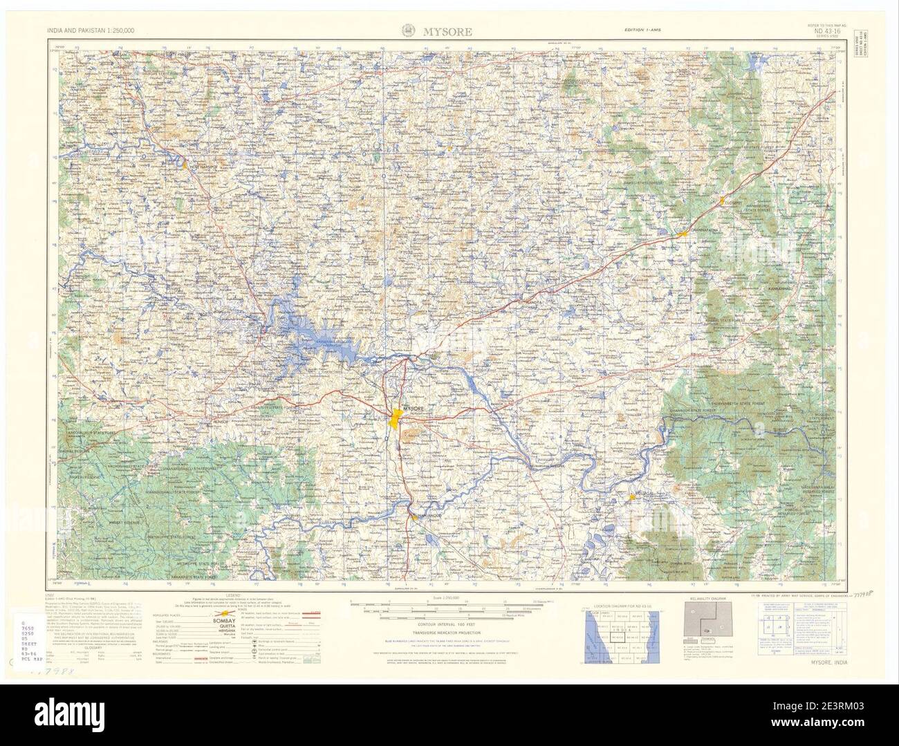Mysore map hi-res stock photography and images - Alamy