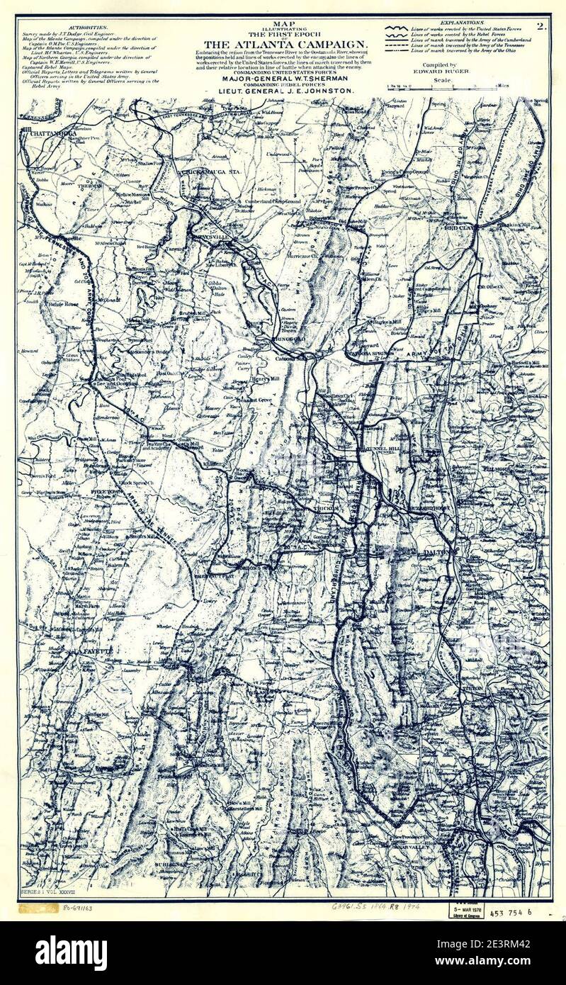 Map illustrating the first epoch of the Atlanta Campaign - embracing ...