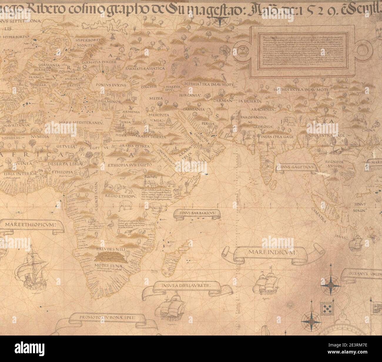 Map diego ribero 1529 hi-res stock photography and images - Alamy