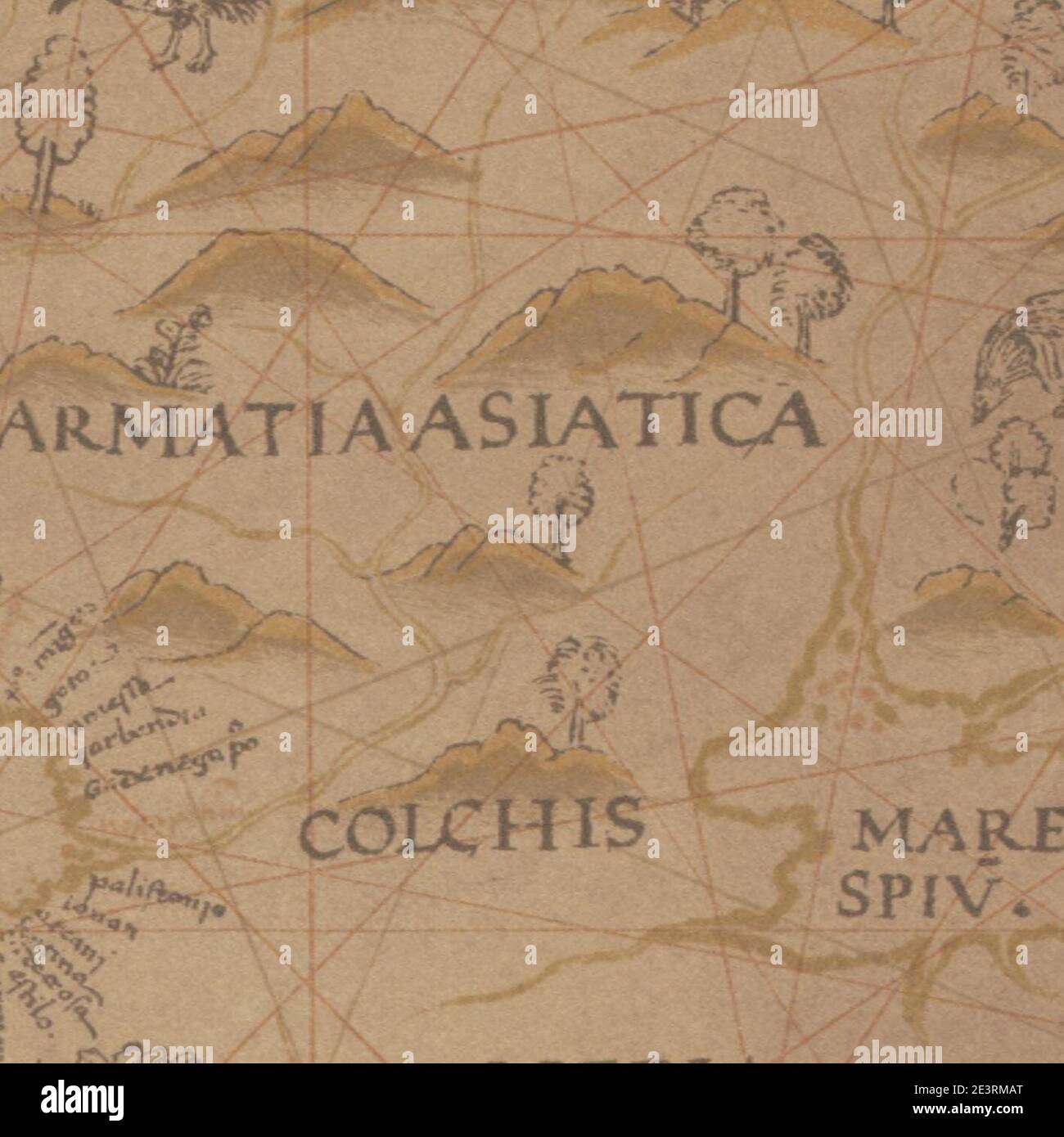 Map Diego Ribero 1529.C Stock Photo - Alamy