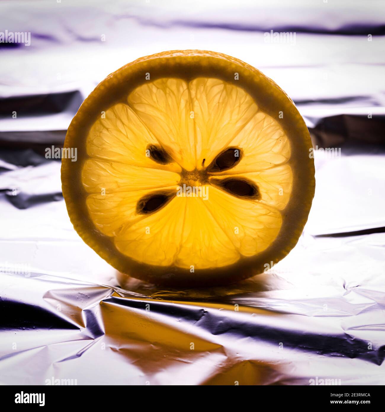 view of the transparent light of an lemon slice Stock Photo - Alamy