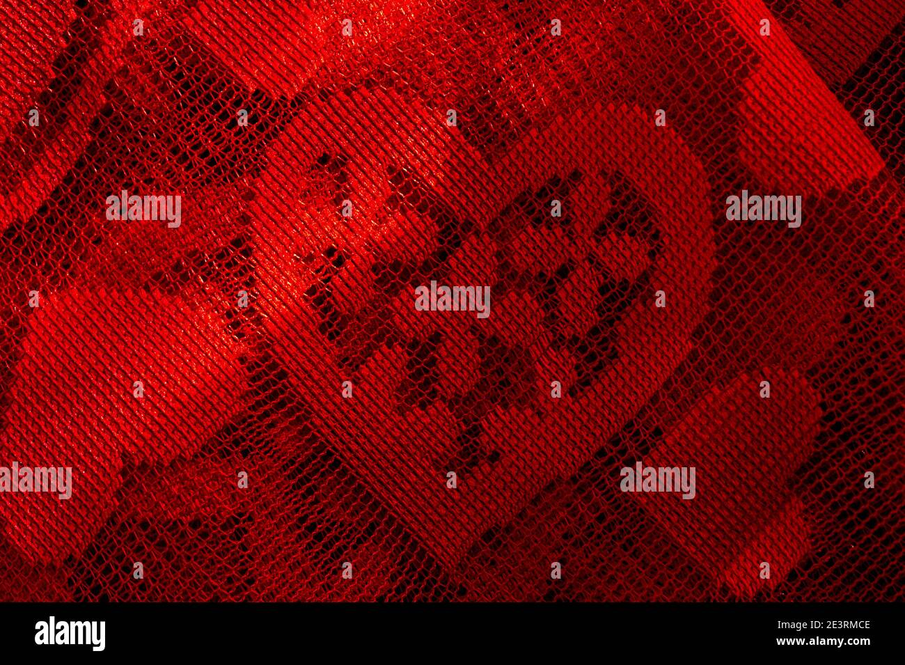 Background textile. Openwork fabric with red hearts. Love Stock Photo ...