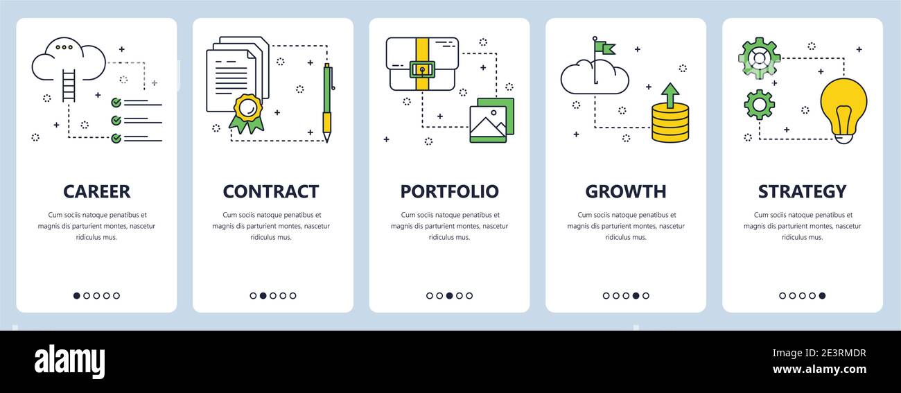 Vector modern thin line career vertical web banner set Stock Vector ...
