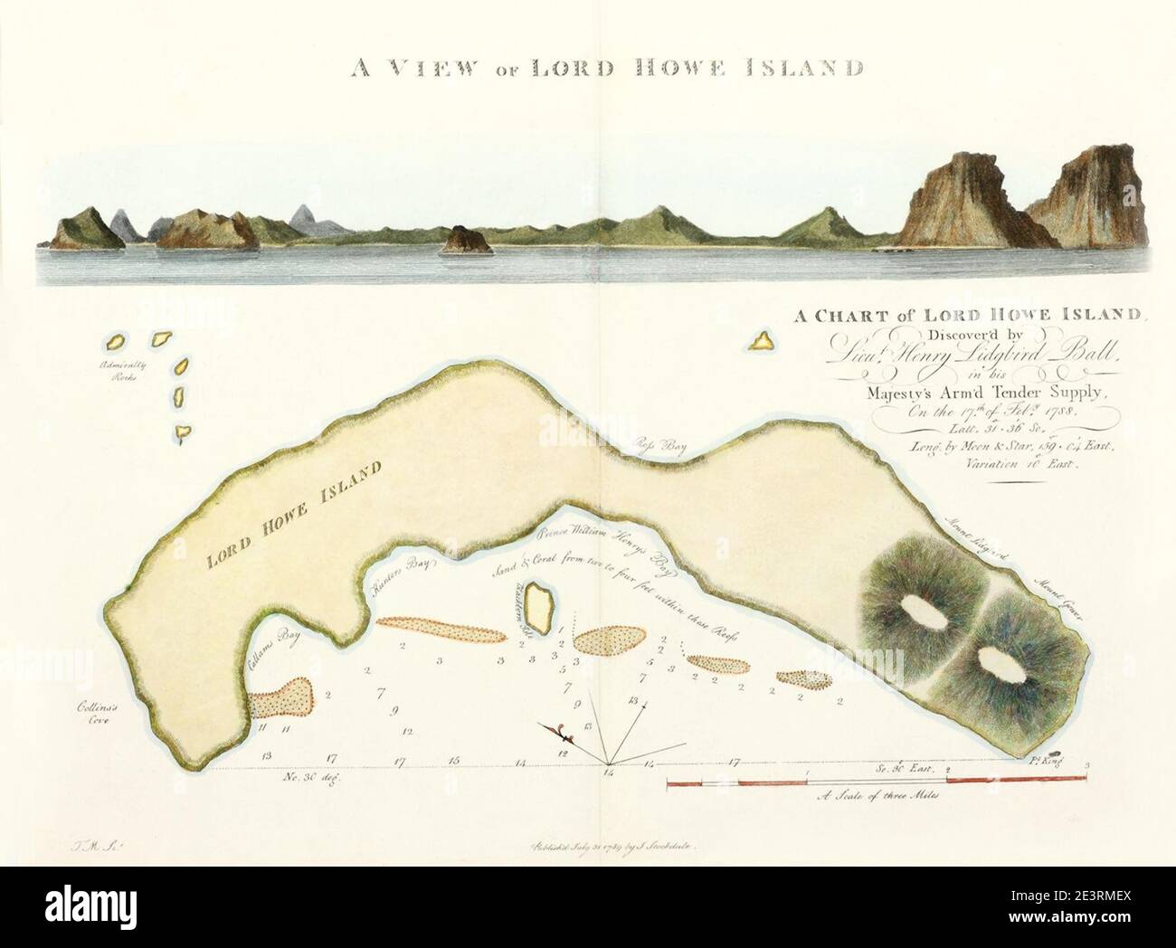 Lord howe island map hi-res stock photography and images - Alamy
