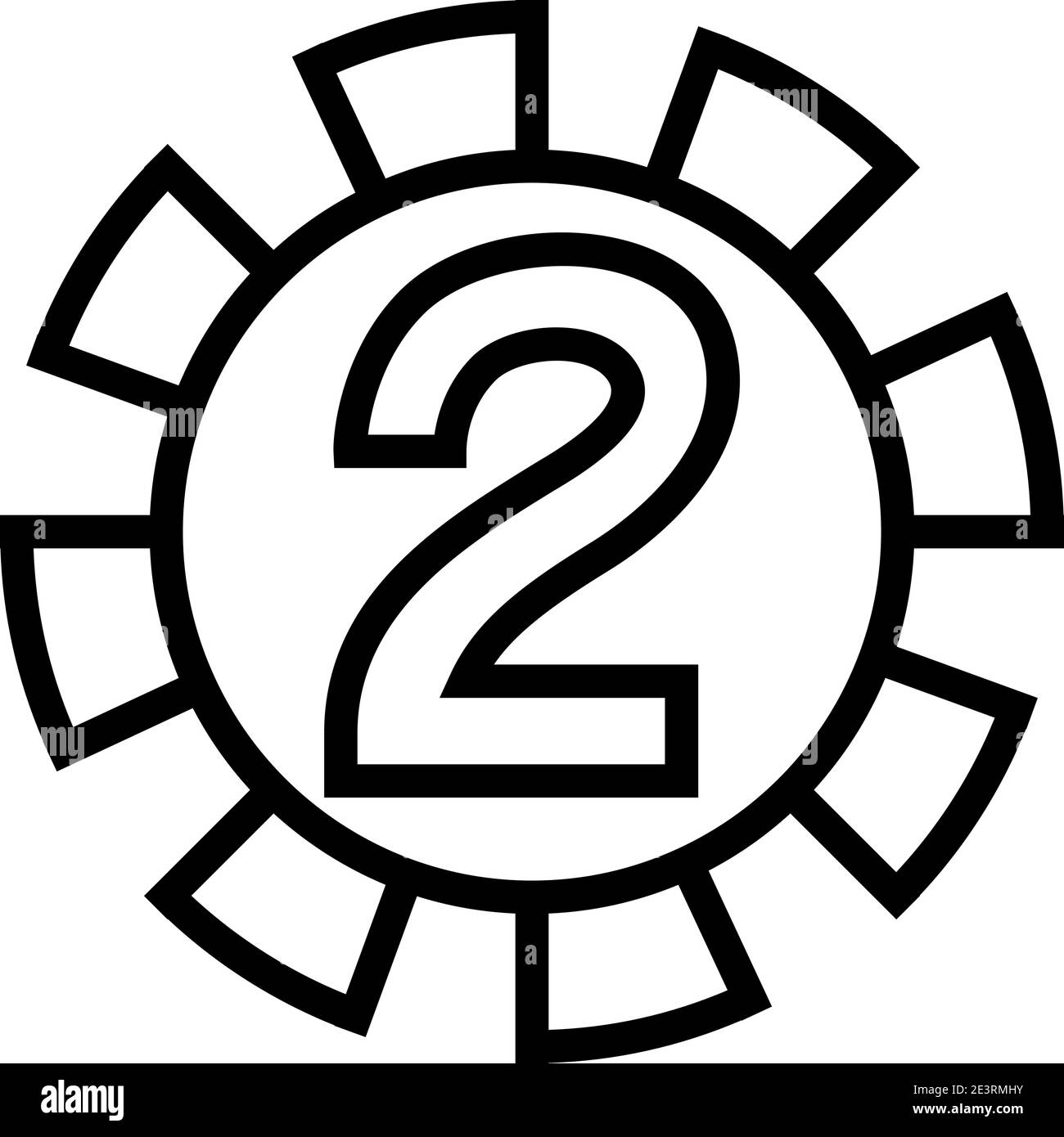 two number line icon vector illustration Stock Vector Image & Art - Alamy