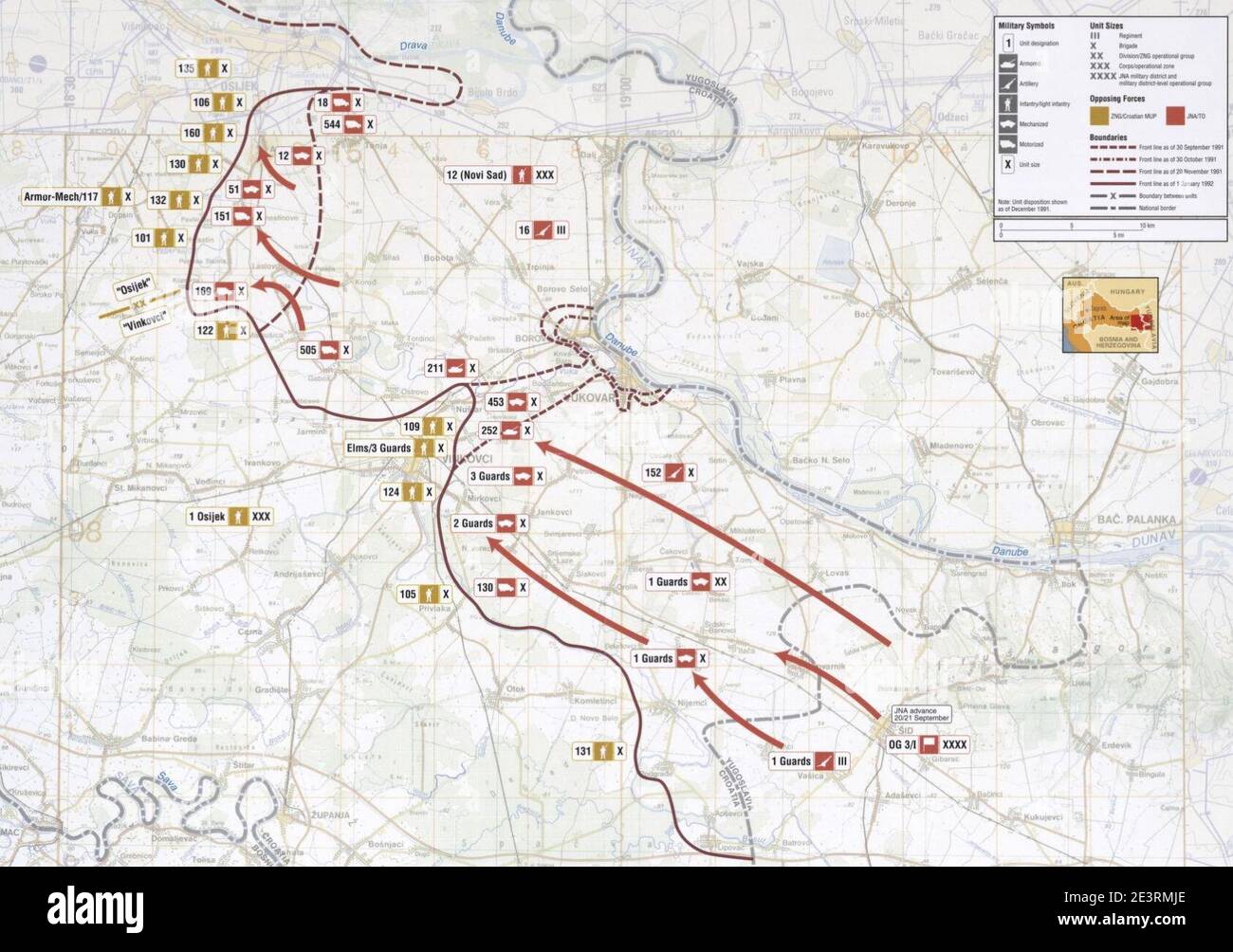 Map 3 - Croatia - Eastern Slavonia - September 1991 - January 1992 ...