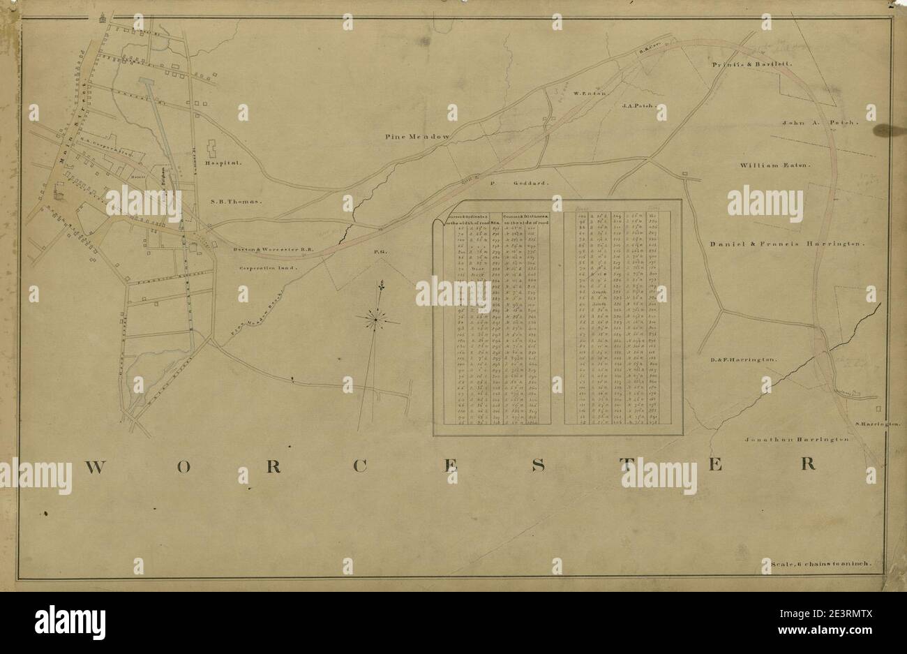 Maps showing the location of the Boston & Worcester Rail Road - copied ...