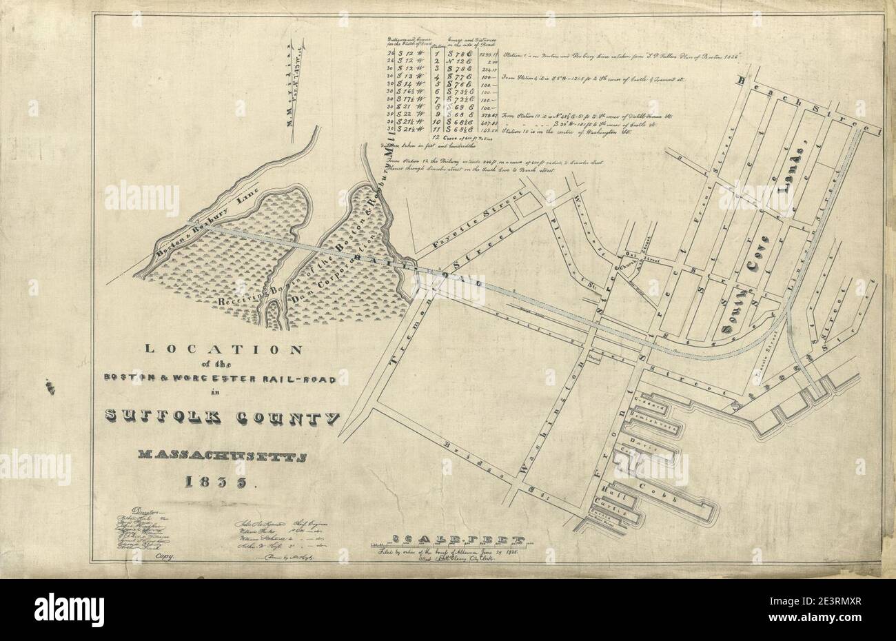 Maps showing the location of the Boston & Worcester Rail Road - copied ...