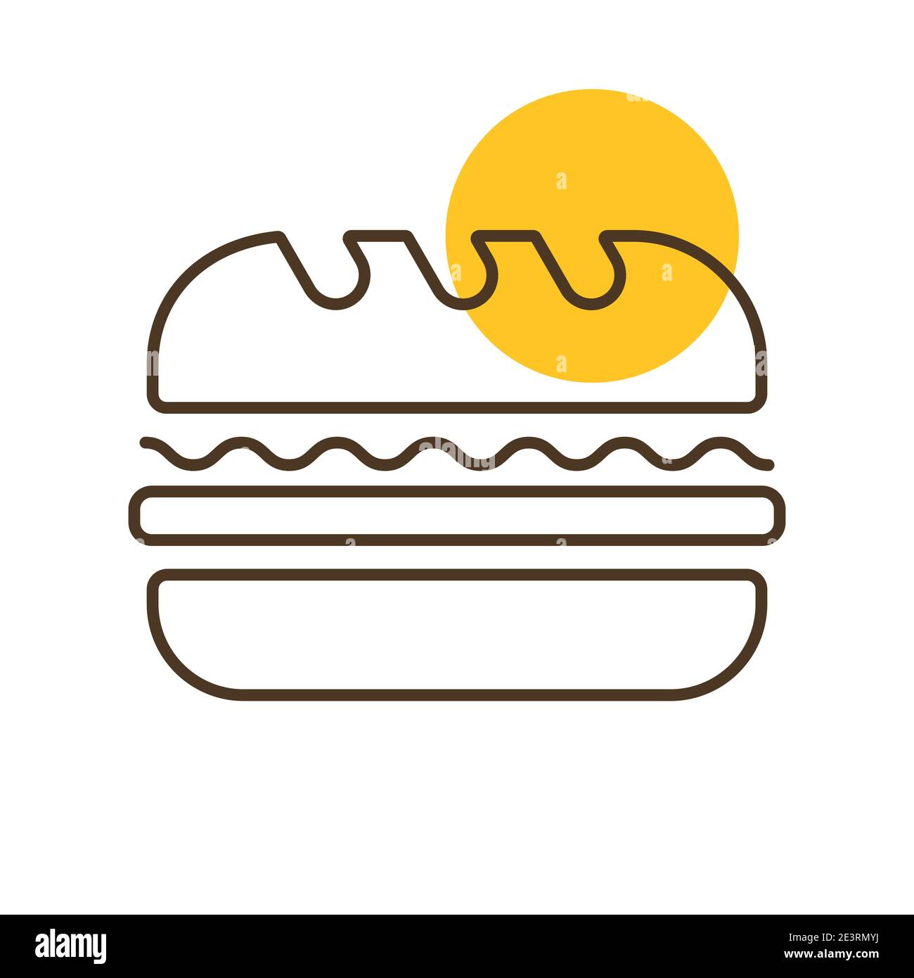 Subway Sandwich vector icon. Fast food sign. Graph symbol for cooking ...